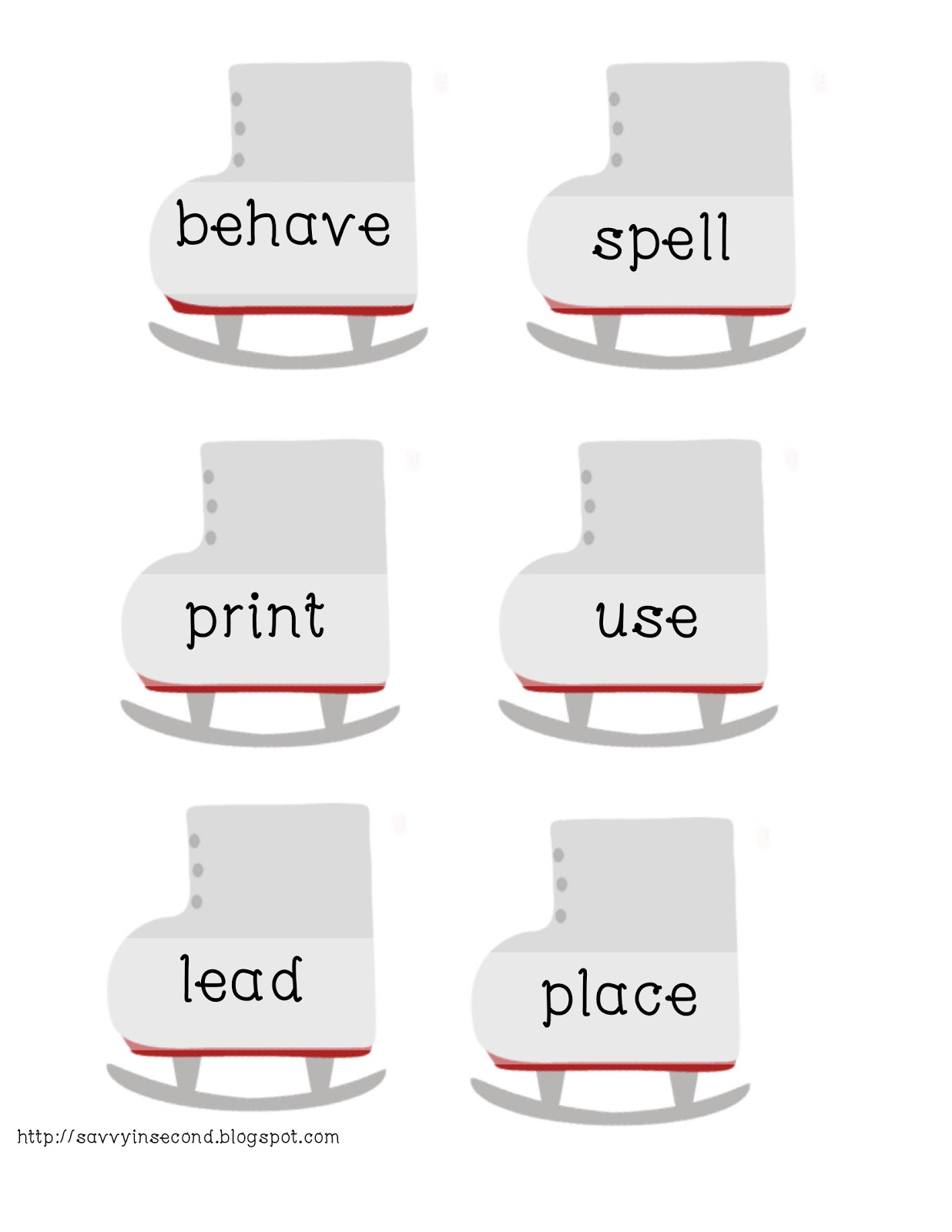 Savvy in Second: Winter Literacy Centers