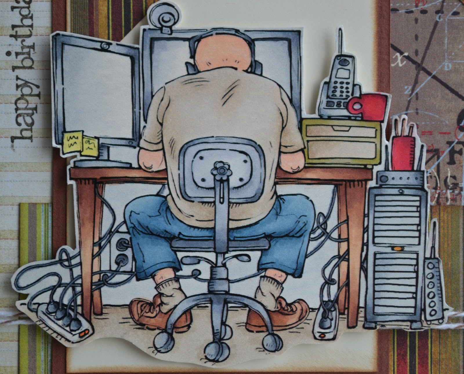 Sketch Saturday - Computer Guy! | being scrappy