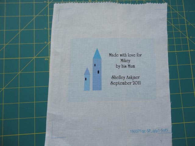 Shelley Made: My First Quilt - The Back with Custom Label