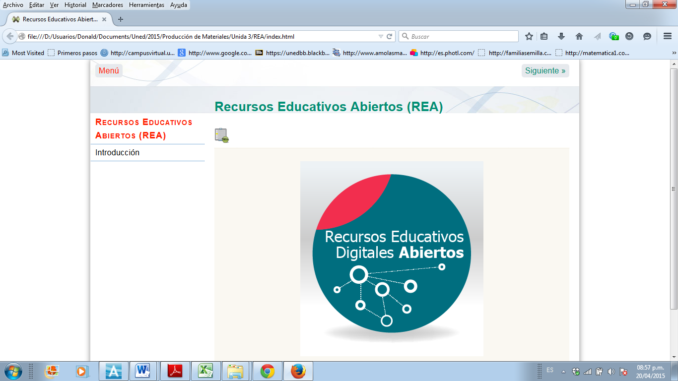 PRODUCCION MATERIALES DIDACTICOS: Recursos Educativos Abiertos (REA)