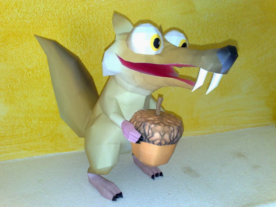 Papercraft - Ice Age Scrat - Papercraft4u | Free Papercrafts, Paper ...