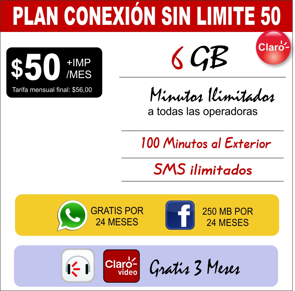 Plan Claro Sin Limite 50