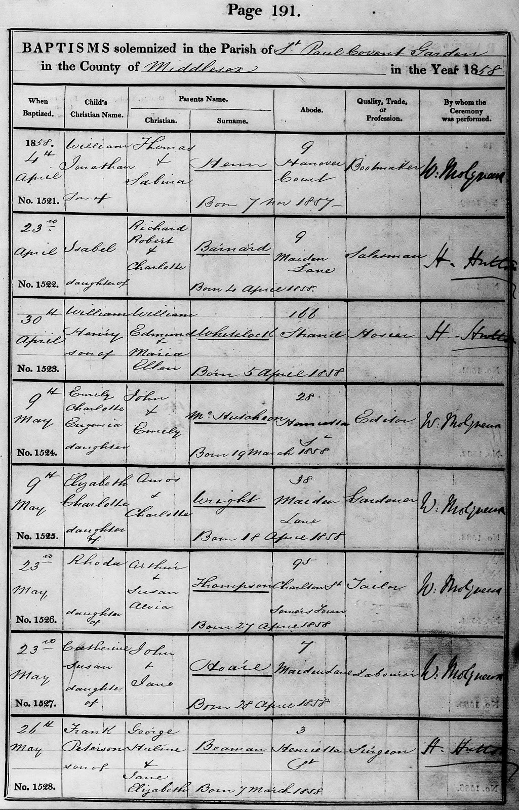 The Oakleys of Salop and London: 3. Jane Elizabeth Oakley