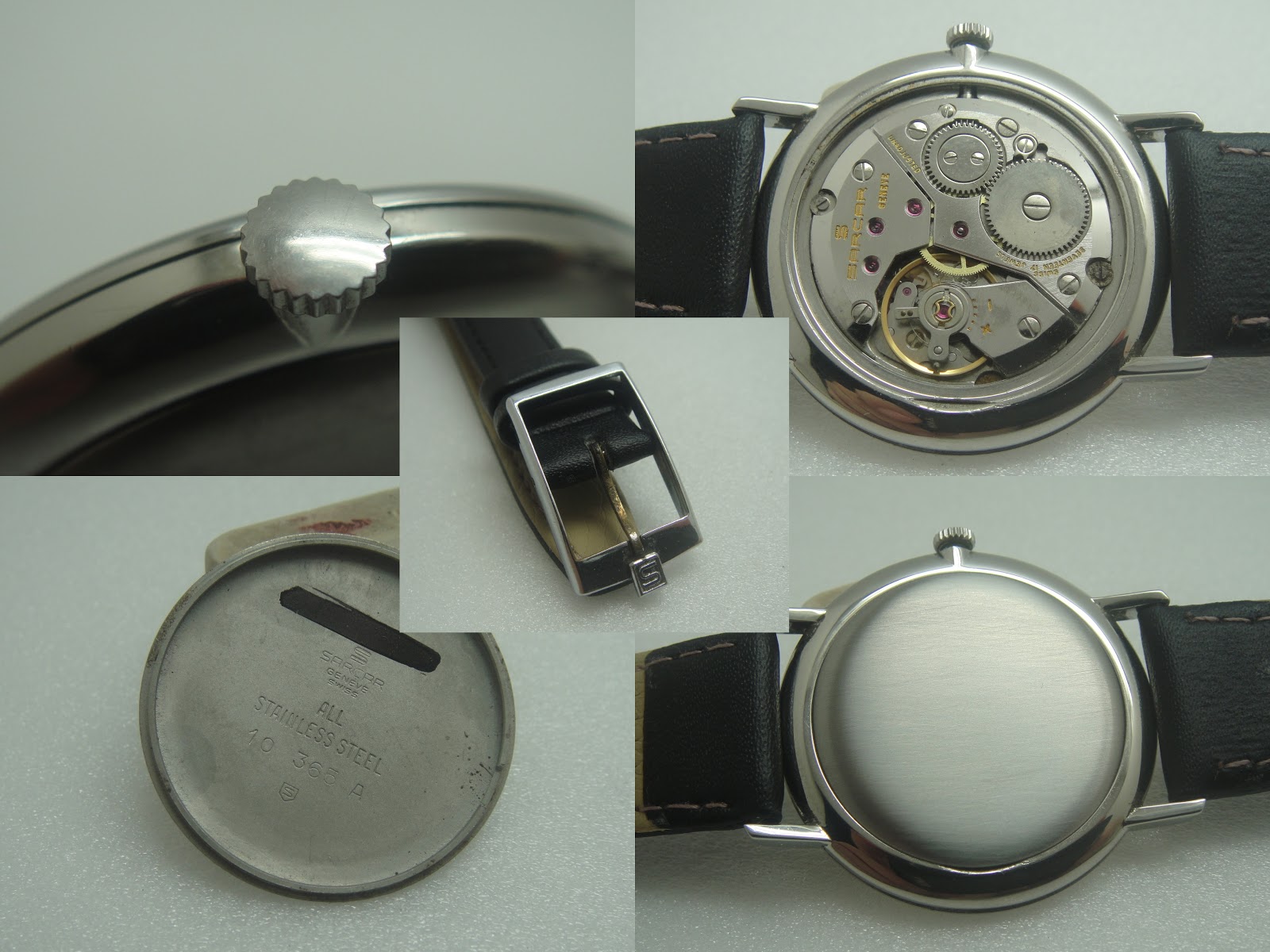 Antique Watch Bar: SARCAR GENEVE 17 JEWELS HAND WINDING WATCH 01