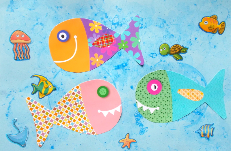 Mademoiselle-Coralie: Bricolage poissons d'avril {peinture à bulles}