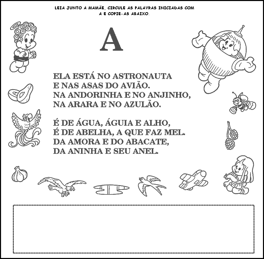 letra a ~ Cantinho das Atividades