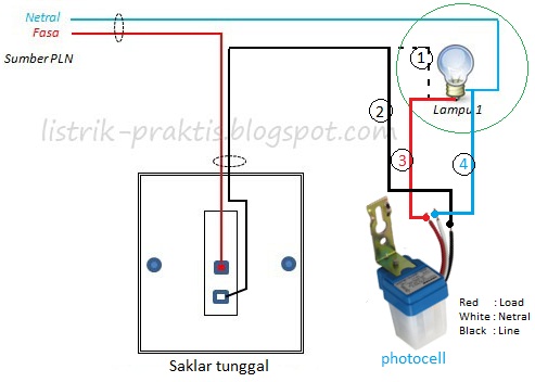 Cara Pasang Photocell Tanpa Bongkar Instalasi Saklar - Listrik-Praktis
