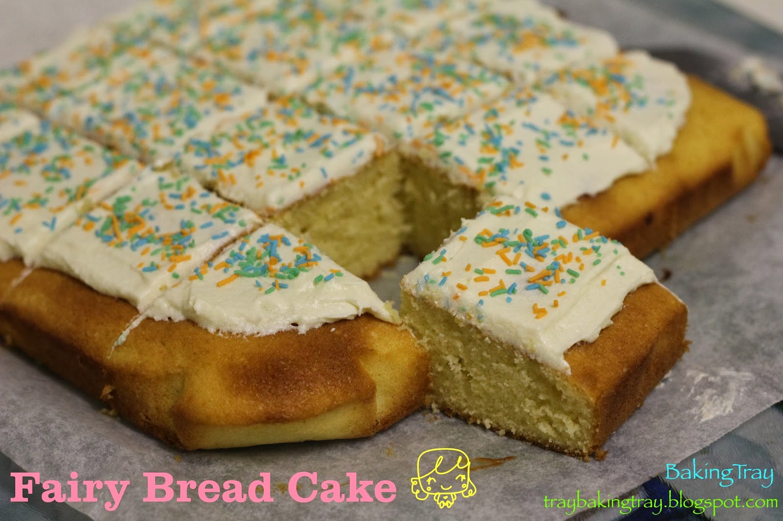 BAKING TRAY ~\________/~: Fairy Bread Cake