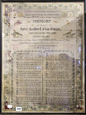 N e e d l e p r i n t: Sampler Tribute to Robert Marshman Pastor of ...