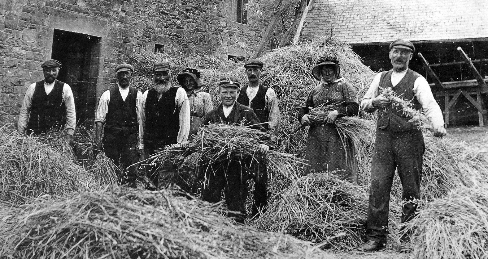 Tour Scotland Photographs: Old Photograph Farmers Near Galashiels Scotland