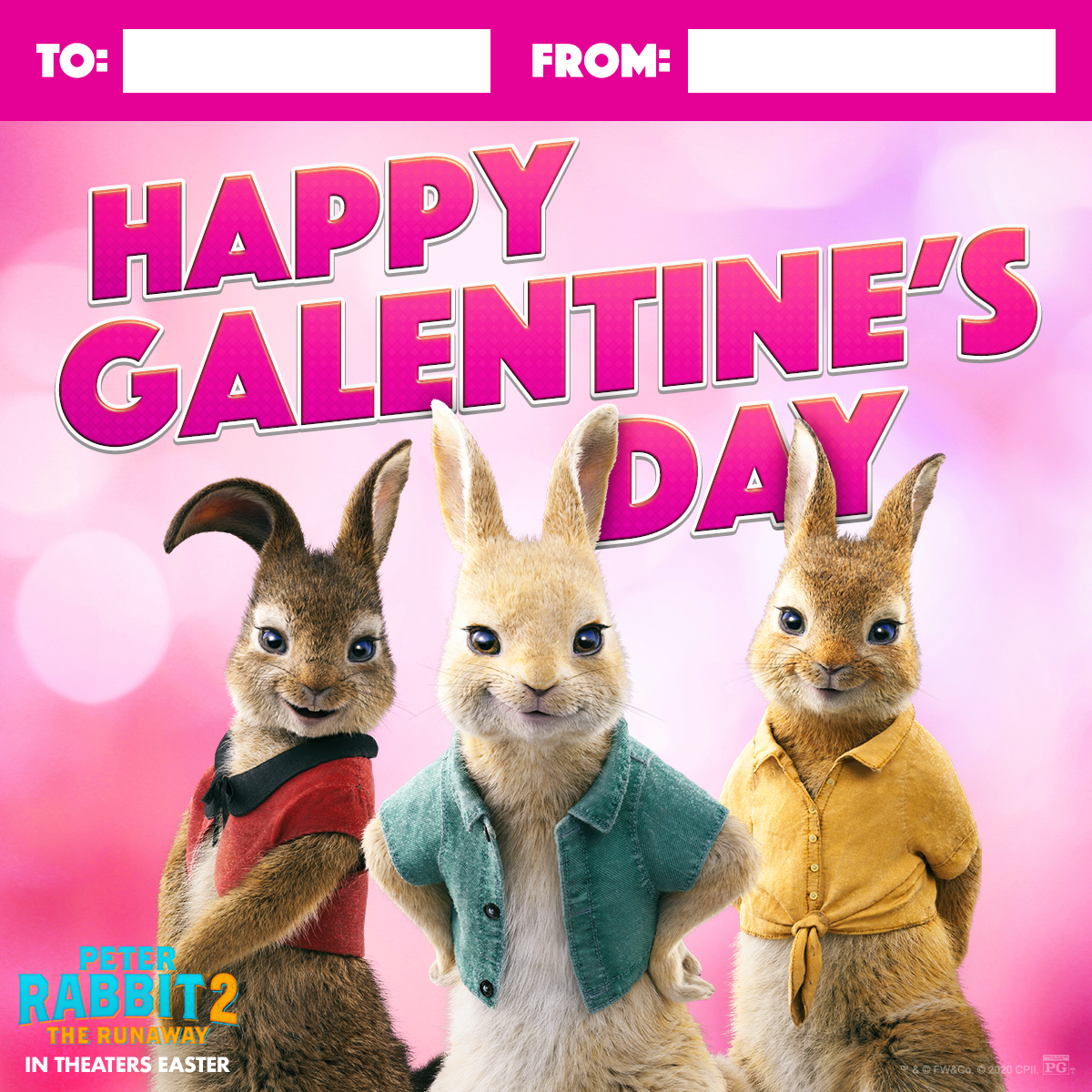 Peter Rabbit 2 Valentines Day Printable Cards - C'est La Vie