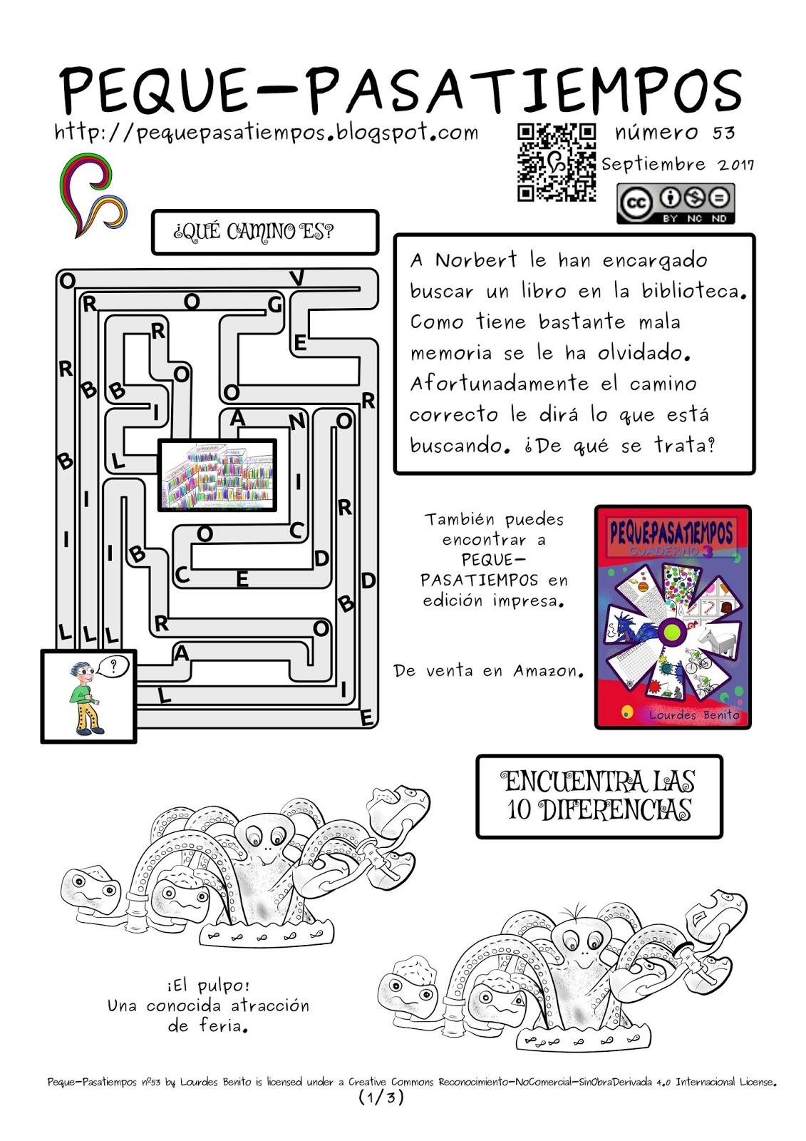 Peque-pasatiempos: septiembre 2017