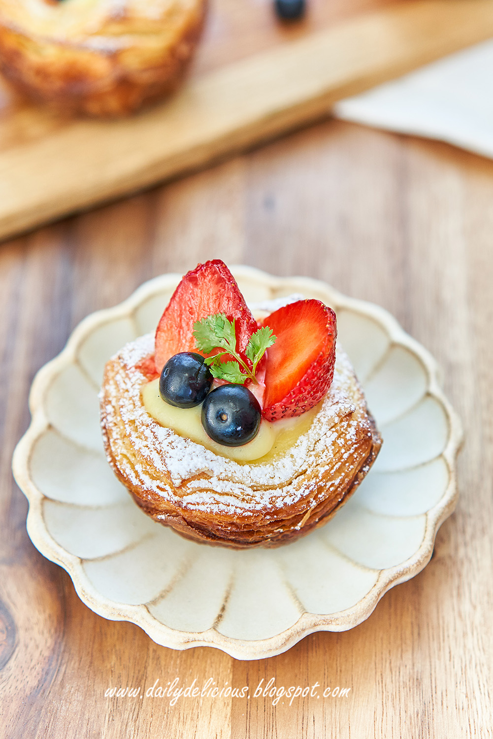 dailydelicious: Danish pastry with pastry cream filling