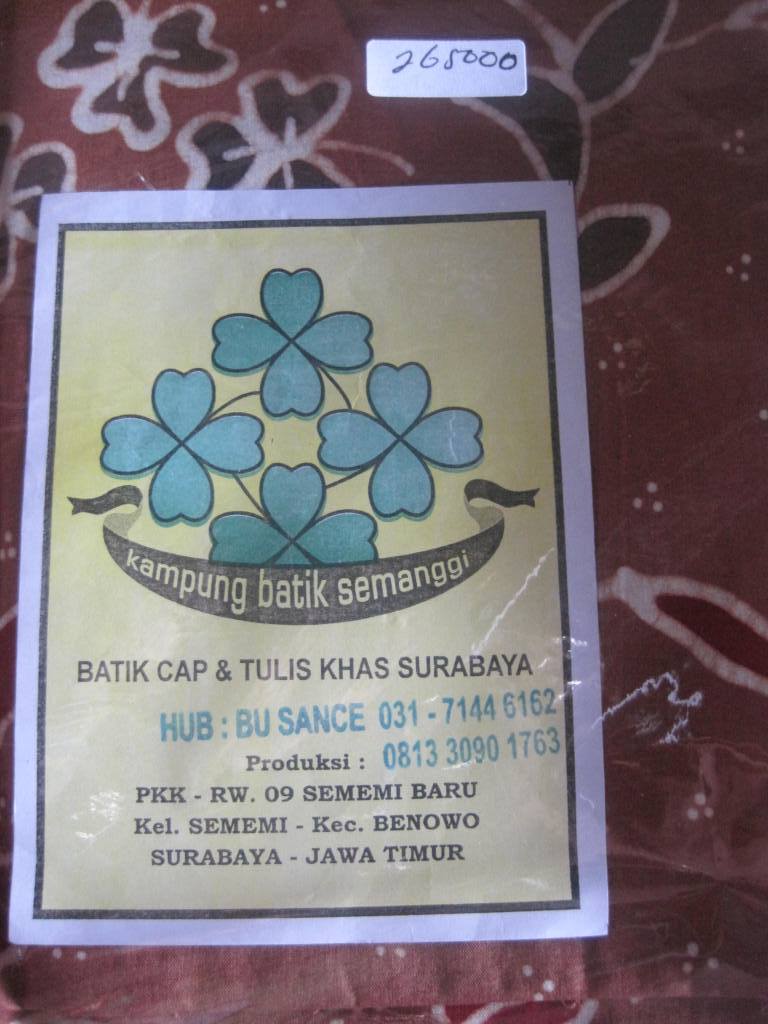 Batik Semanggi Baru Khas Surabaya