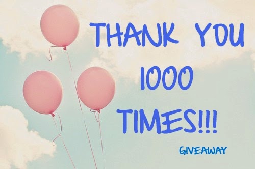 Ja čitam, a ti?: Giveaway: Thank you 1000 times!!!