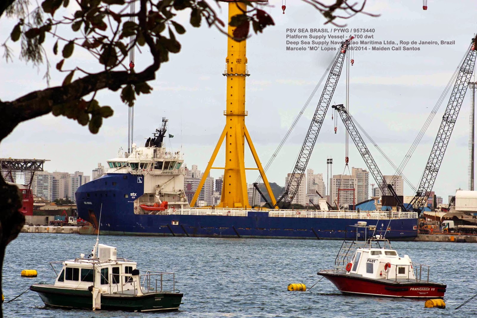 Santos Shiplovers: PSV Sea Brasil / PPWQ - Maiden call no terminal ...