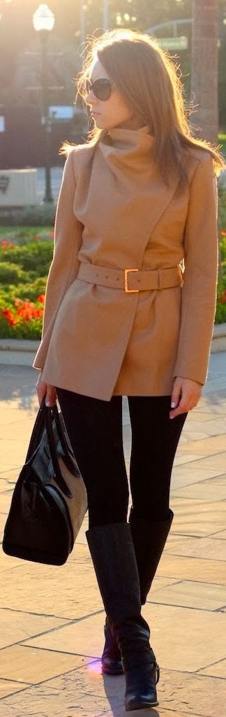 Women's Fashion Short camel coat. - Fashion Trends For All
