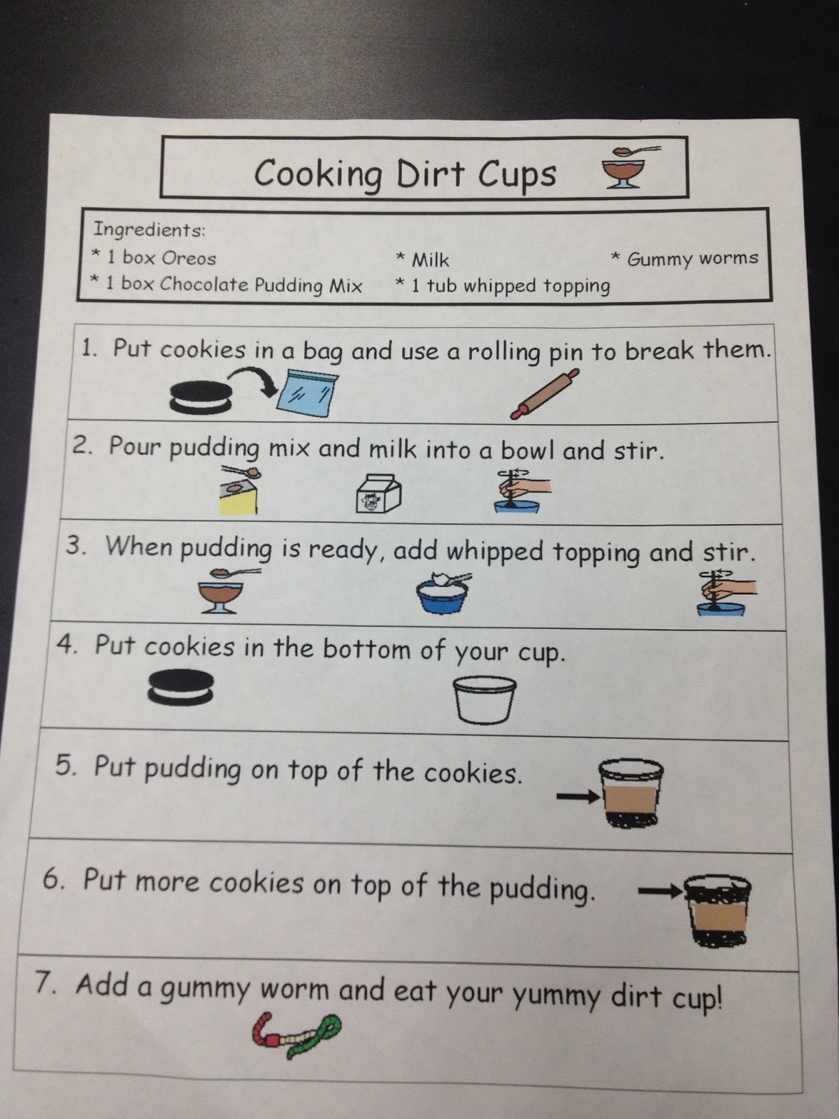 Autism Tank: Cooking: Dirt Cups