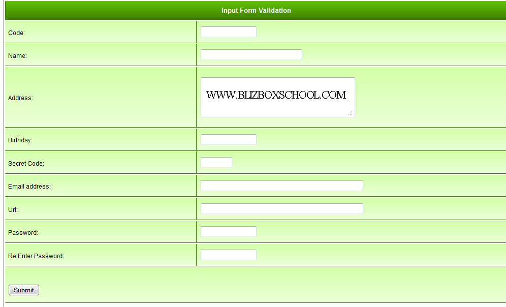 Download Script Form Validation Using Jquery