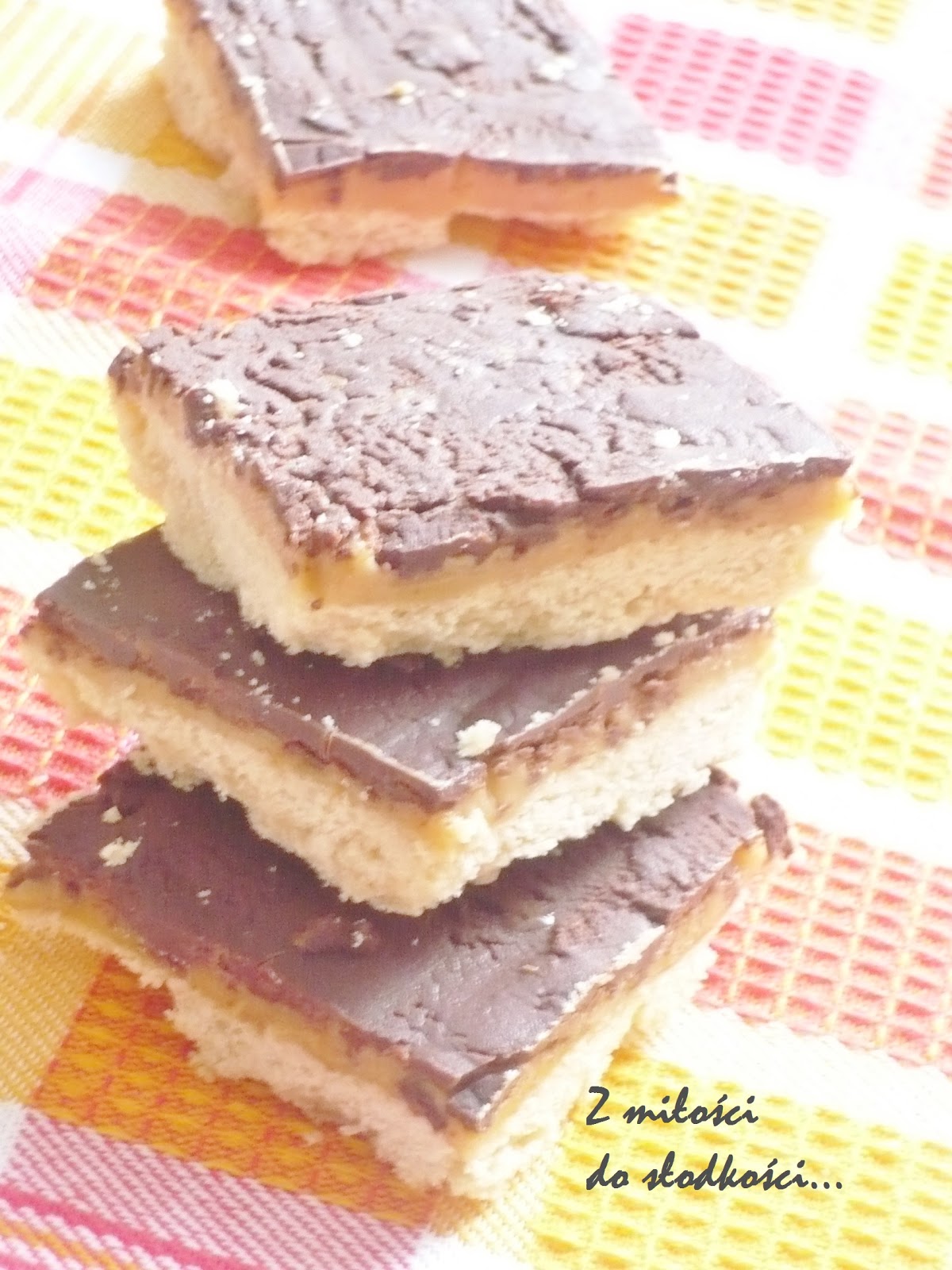 Z miłości do słodkości...: Domowy batonik z czekoladą i karmelem