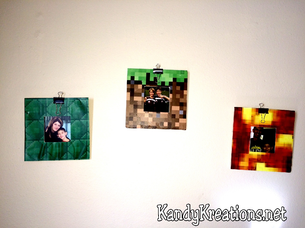 Super Easy Minecraft Block Picture Frame