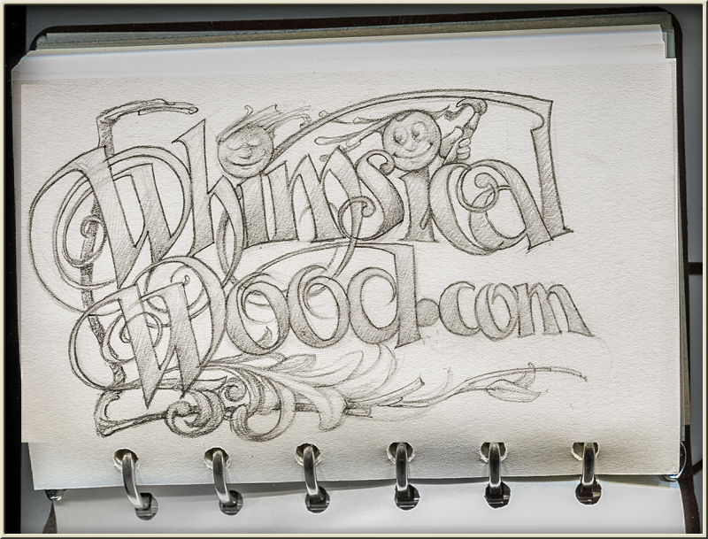 Whimsical Wood: Whimsical Wood Title Lettering