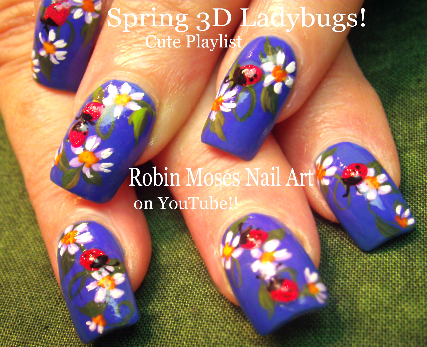 Nail Art by Robin Moses: Ladybug Nail Design Tutorial