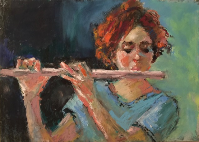 Connie Chadwell's Hackberry Street Studio: Lisa Playing the Flute ...