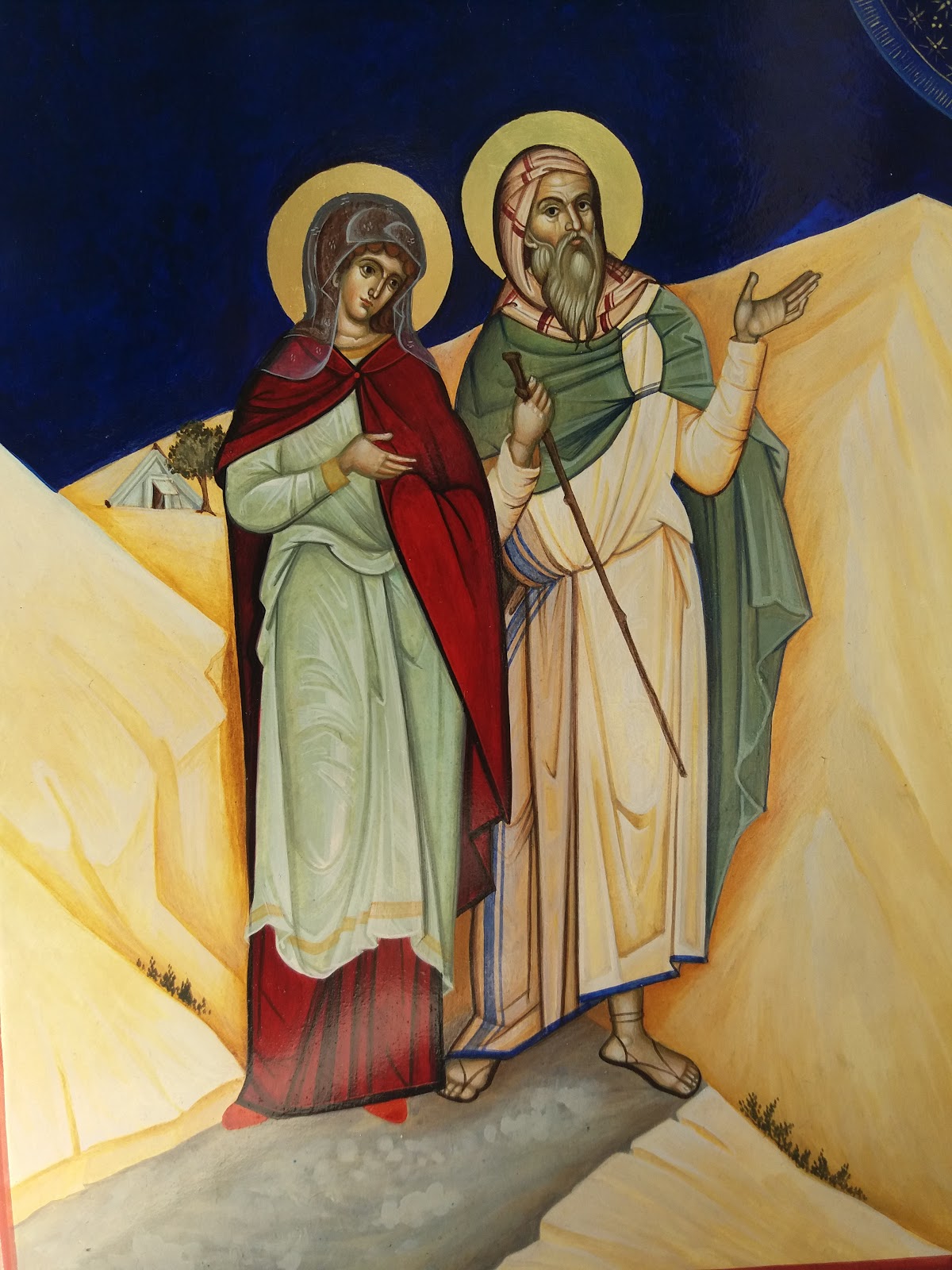 stilando: Icona di Abramo e Sara