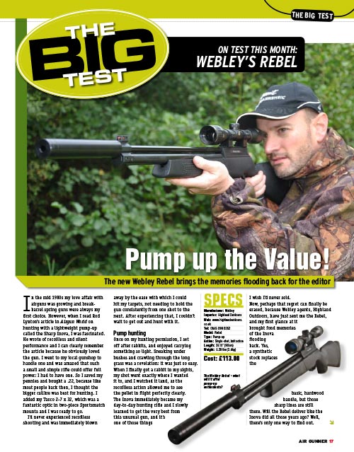 GUN SPORT: Webley Rebel Sharp Innova Made In Webley