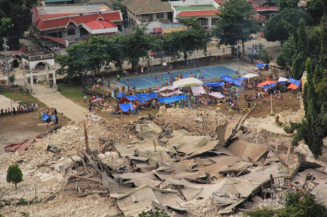 Byahero: Bohol Earthquake: Aerial view of Loon Church