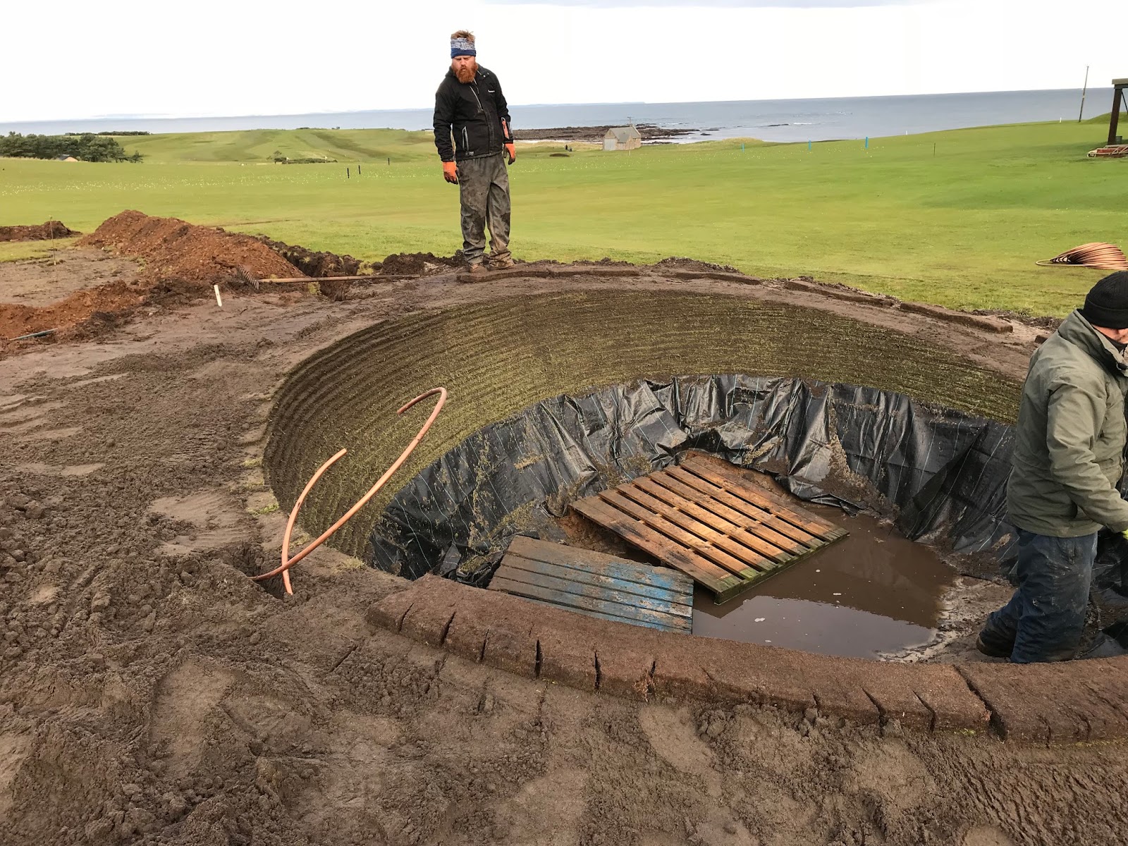 Crail Greenkeeper's blog: Astro turf bunker faces