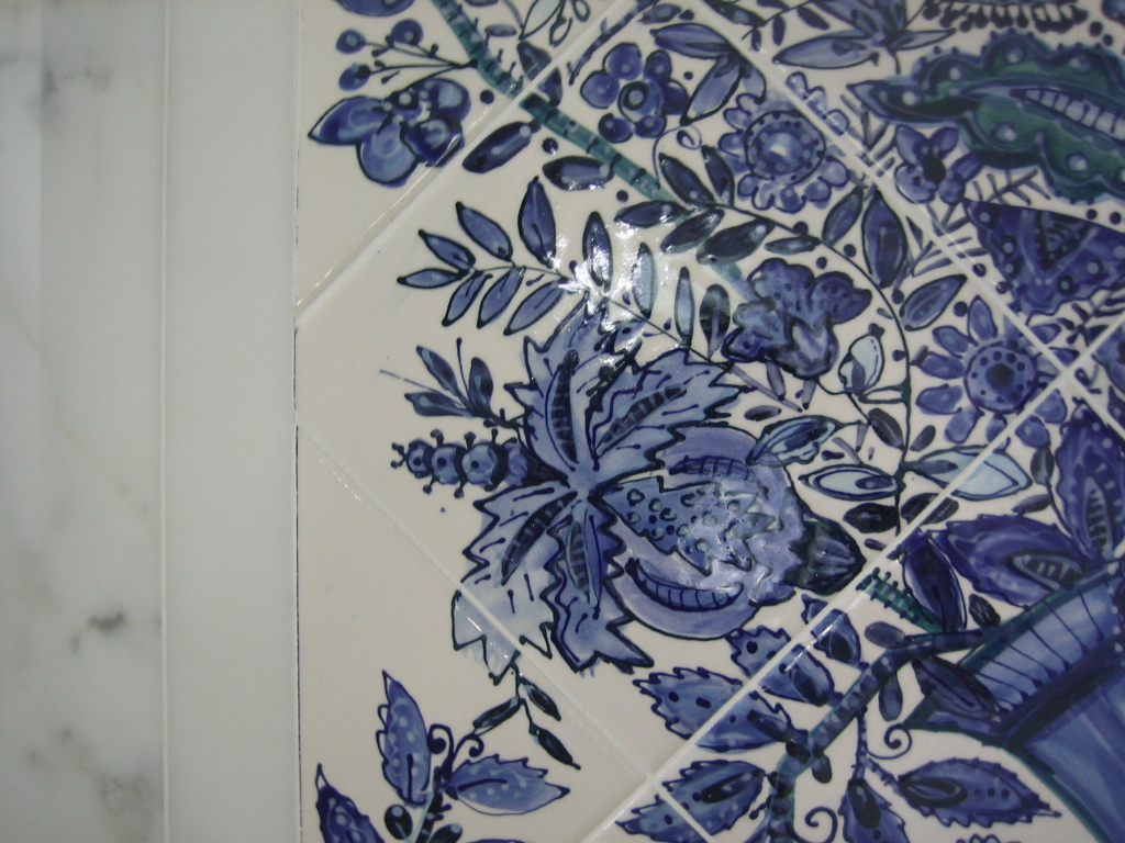 Painting It: Blue Tile Mural- "Delft" Style