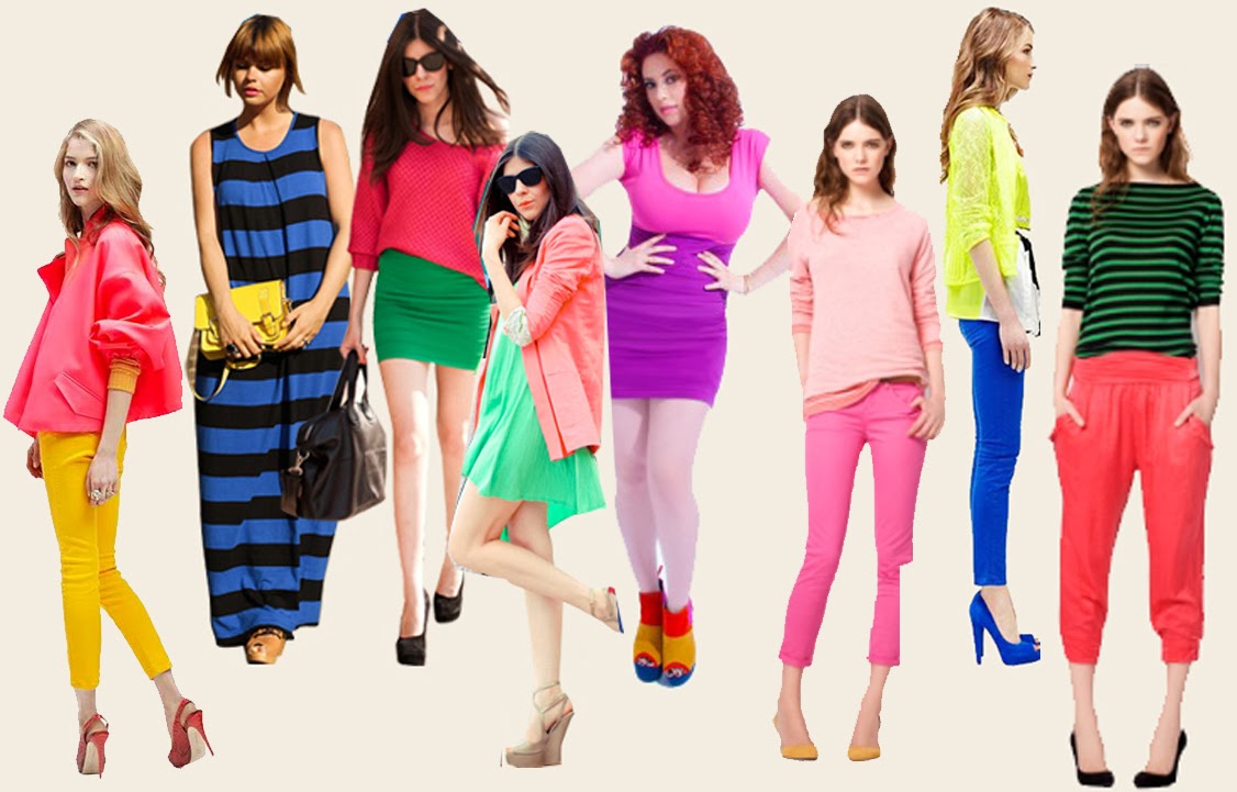 hijab modern: Mix And Match Baju Berwarna Neon