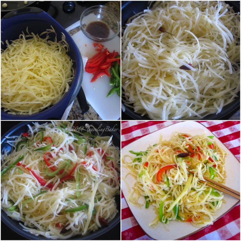 The Traveling Baker: Chinese style stir fry potatoes (土豆丝tu dou si)