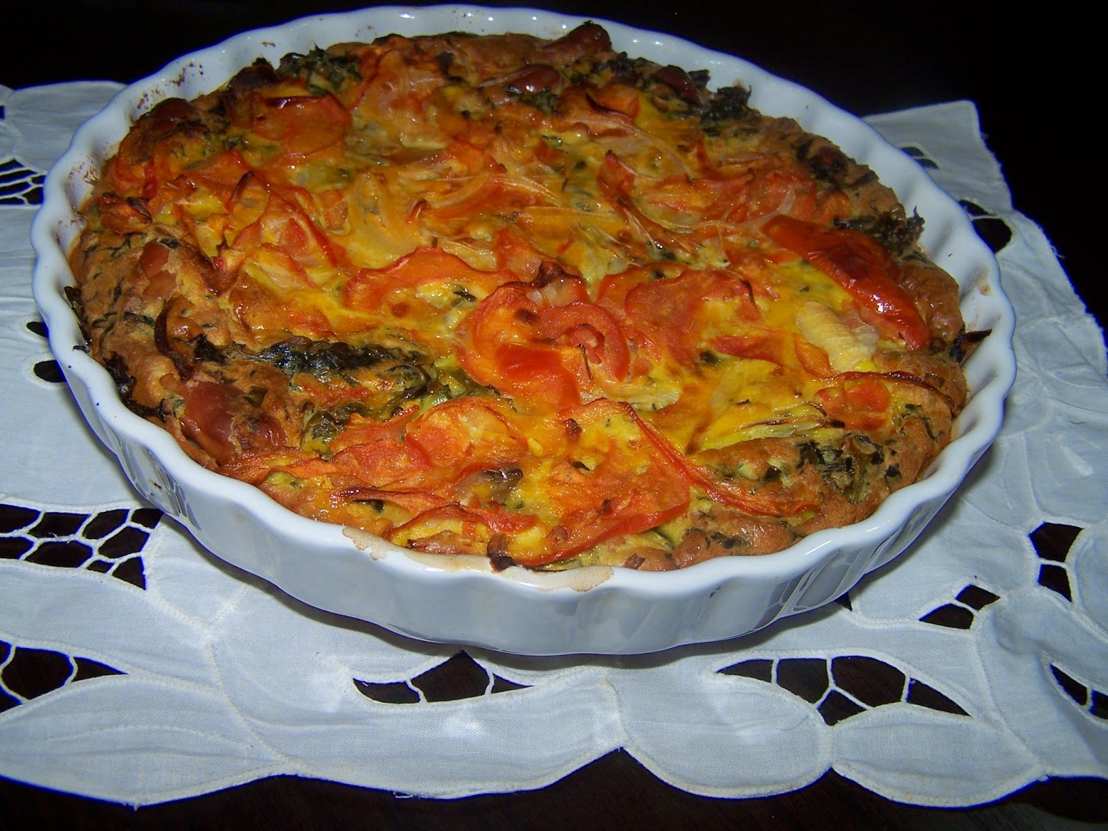 Tarte salgada, sem massa