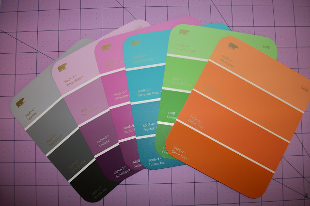 Cupcax Designs: Paint Sample Bookmarks