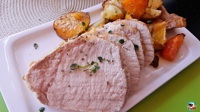 Lomo asado con tubérculos - ¡Huele Bien!