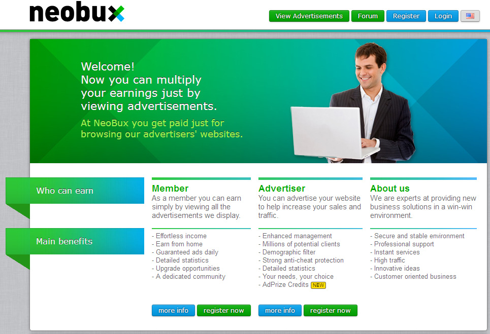 Online PTC Income, Neobux, clicksense,