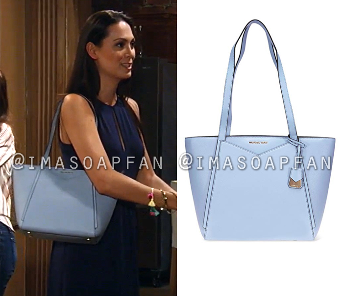 Terry Randolph's Light Blue Leather Tote Bag - General Hospital, Season ...
