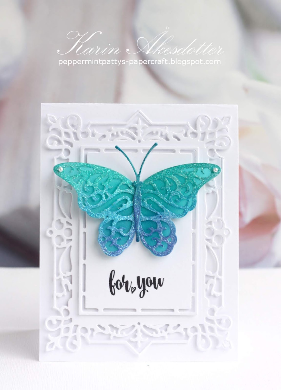 Peppermint Patty's Papercraft: Spellbinders glitter butterfly