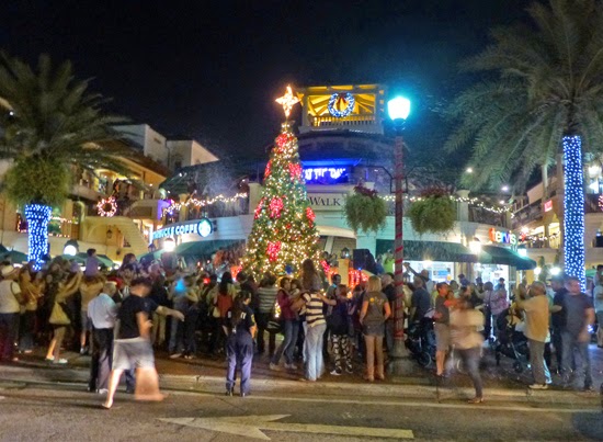 Coconut Grove Grapevine: CocoWalk Christmas tree lights up the night