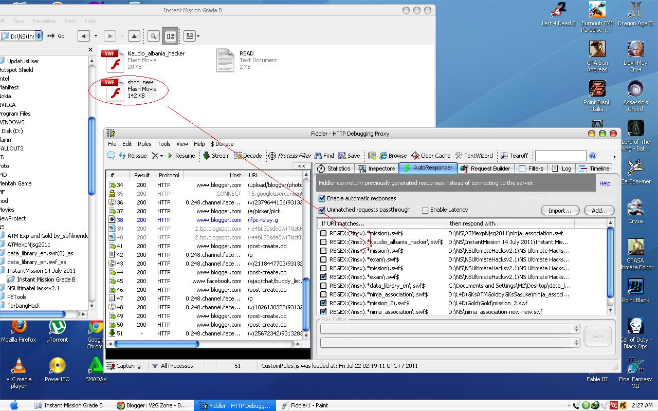 Tutorial Menggunakan Cheat Fiddler Ninja Saga ~ V2G Zone