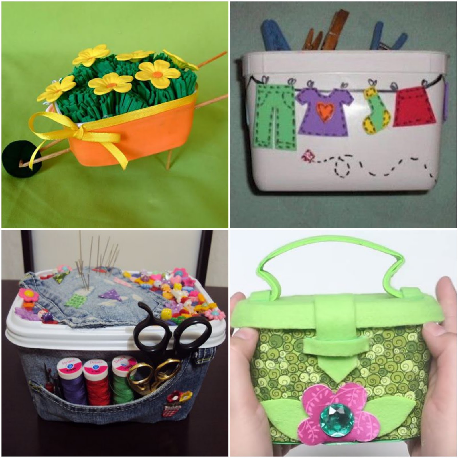 9 ideas de manualidades para reciclar envases de mantequilla ...