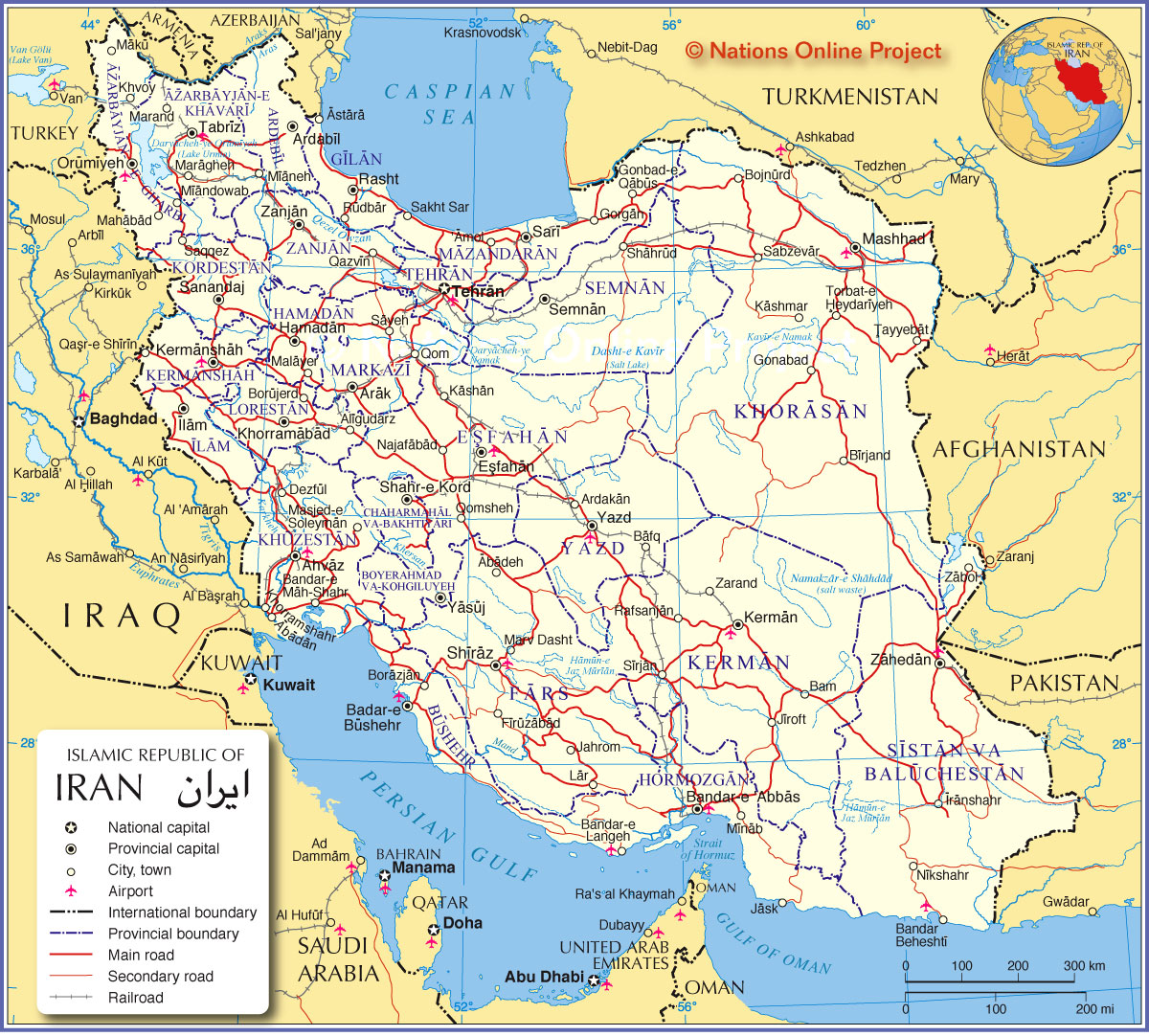 MAPAS DO IRAN - Geografia Total™