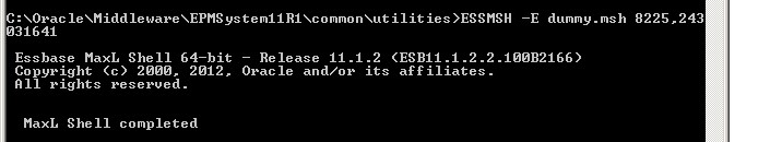 All things technical.... : Password Encryption for MAXL using essmsh