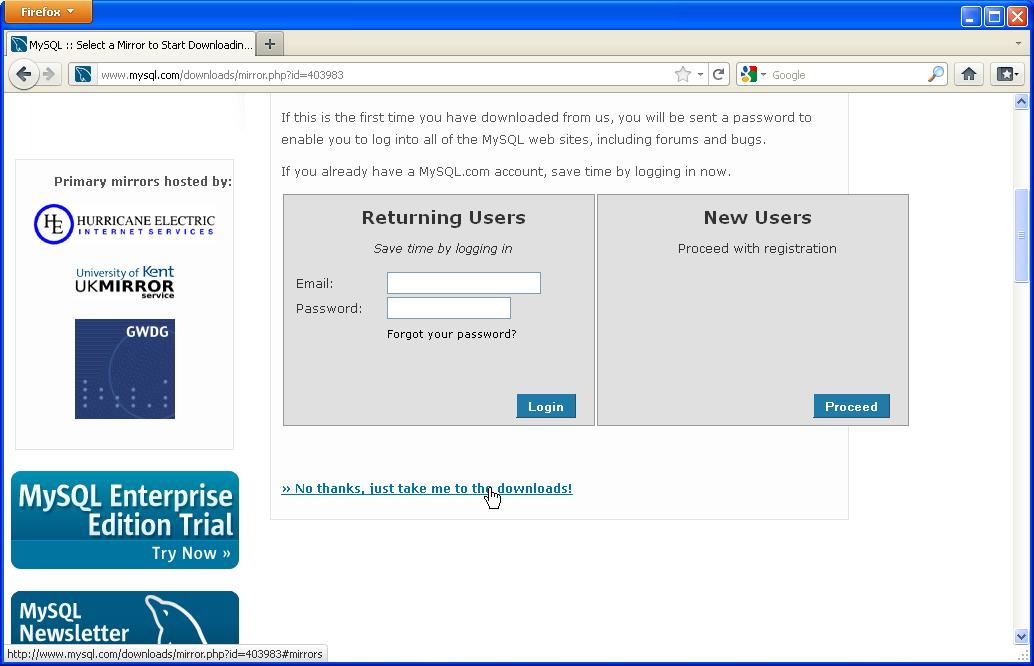 Protocolo TI: Instalando o MySQL Workbench 5.2 no Windows 7