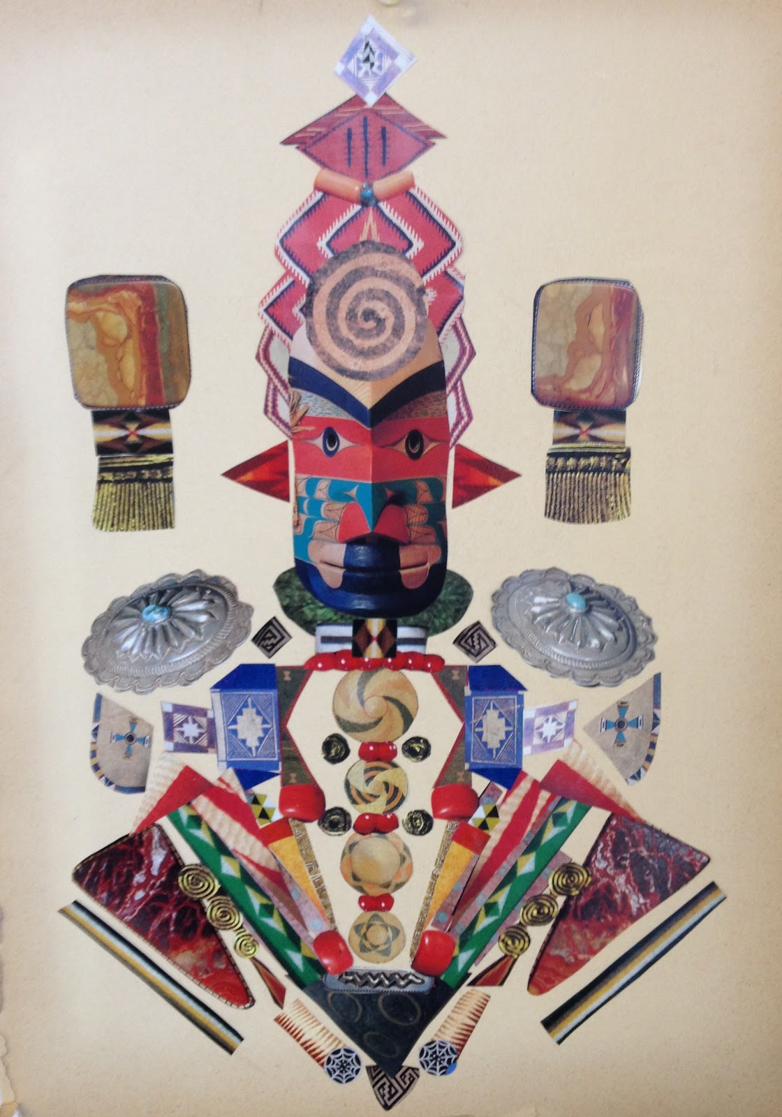 Deming King Harriman Art Blog: Native American book collages so far..