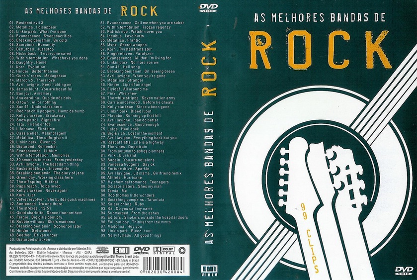 BANCA DO ROCK Rock Concert DVD: 1599 - DVD 99 VIDEO CLIPES ROCK - BOOTLEG