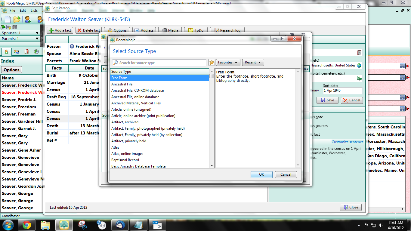 Genea-Musings: 1940 U.S. Census Source Citation in RootsMagic 5 - Free ...